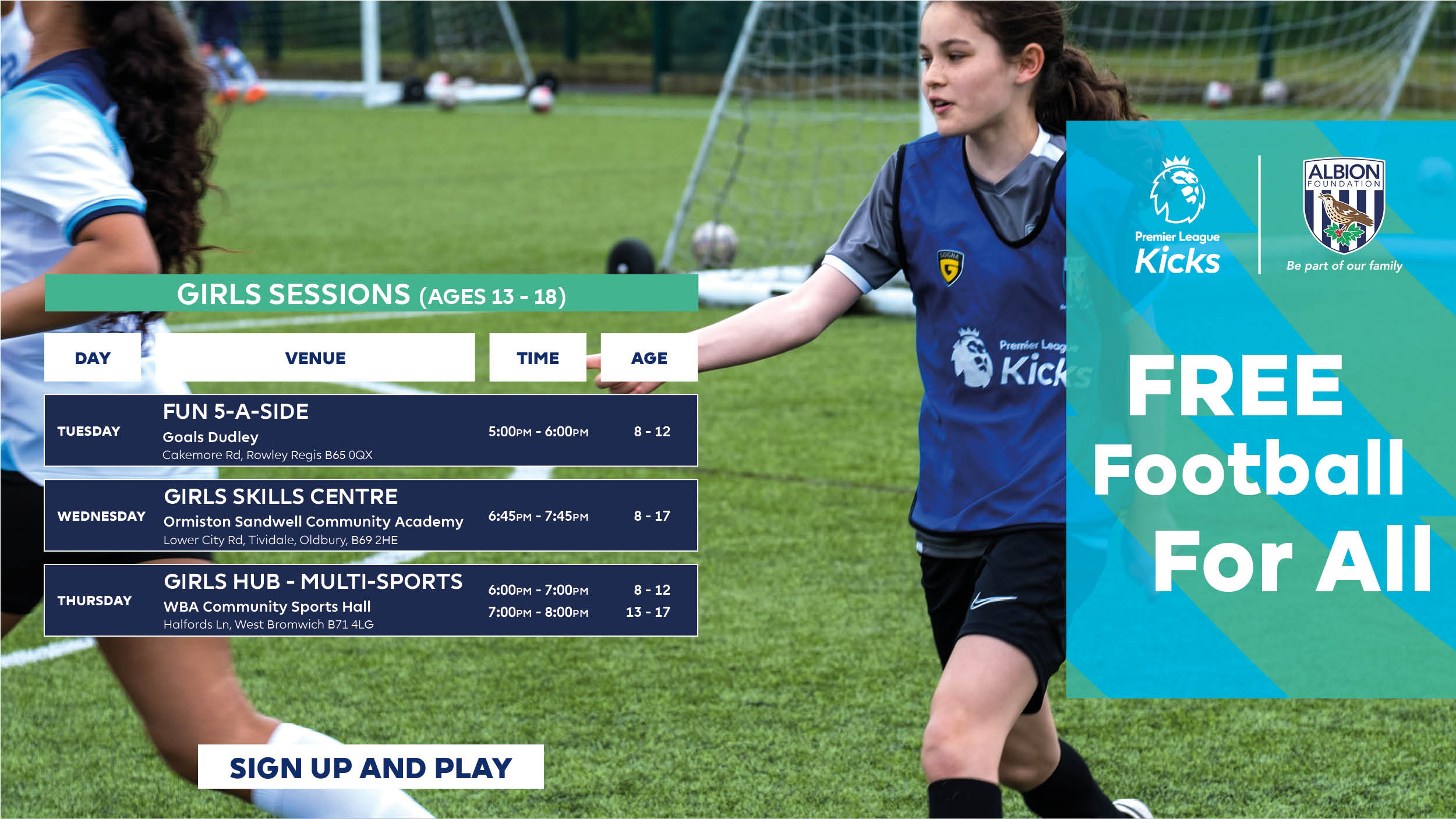 Sign up to Kicks | West Bromwich Albion