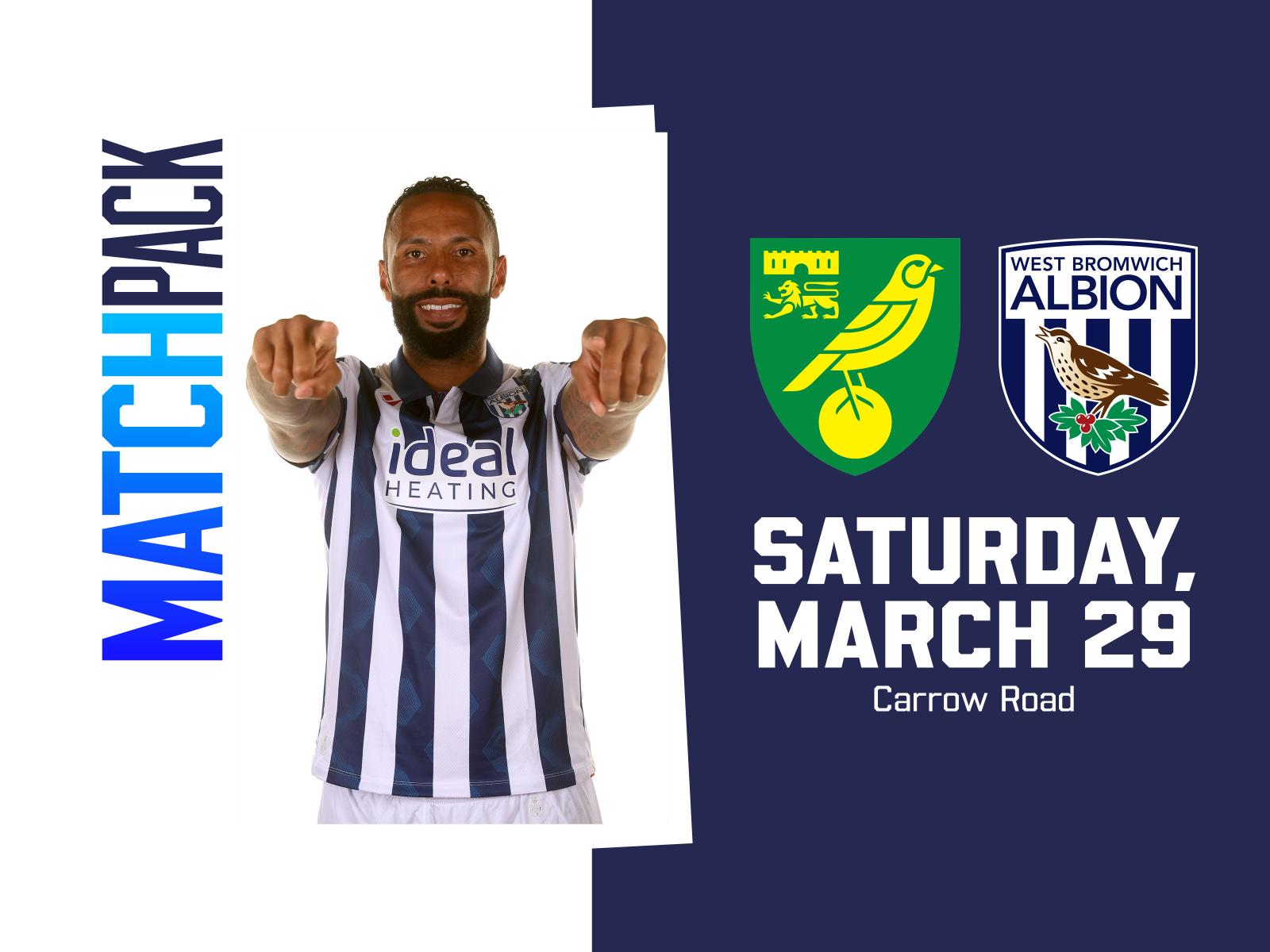 Norwich City v Albion | Match Pack | West Bromwich Albion