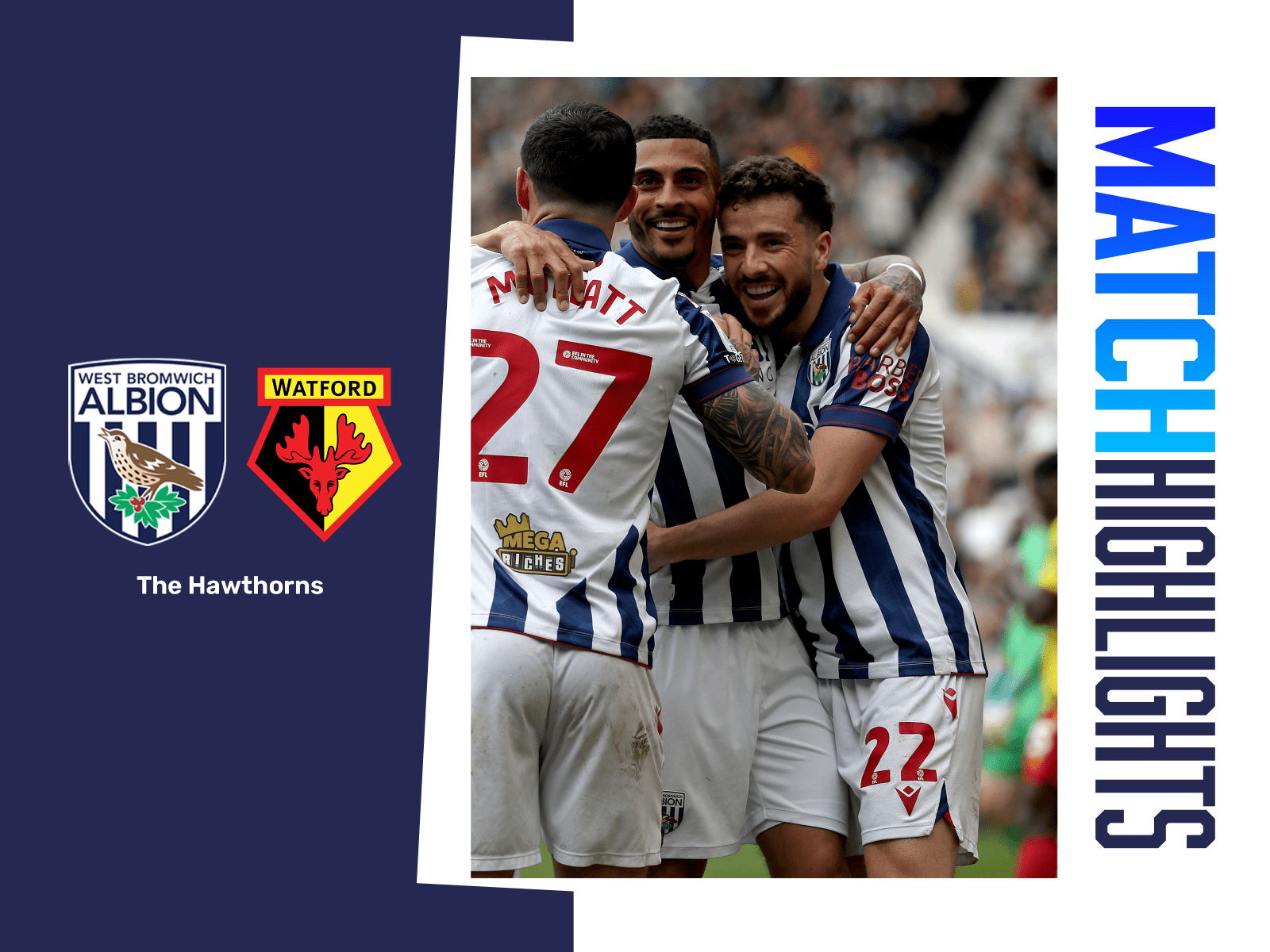 Albion 2-1 Watford | Match Highlights | West Bromwich Albion