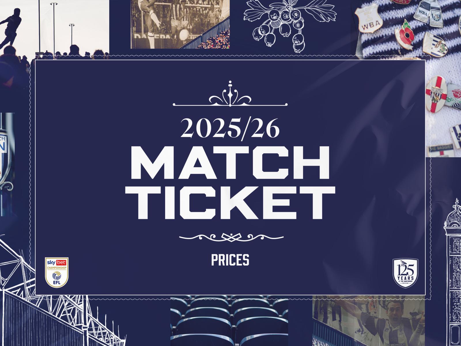 Albion confirm 2025/26 match ticket prices | West Bromwich Albion
