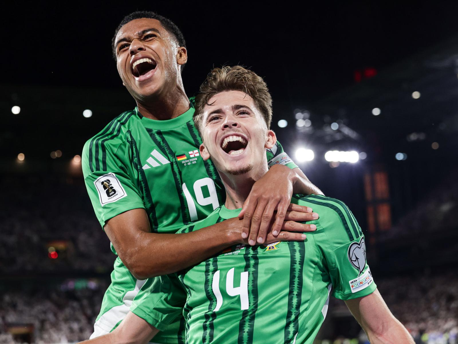 Isaac Price scores for Northern Ireland against Germany in Cologne ...
