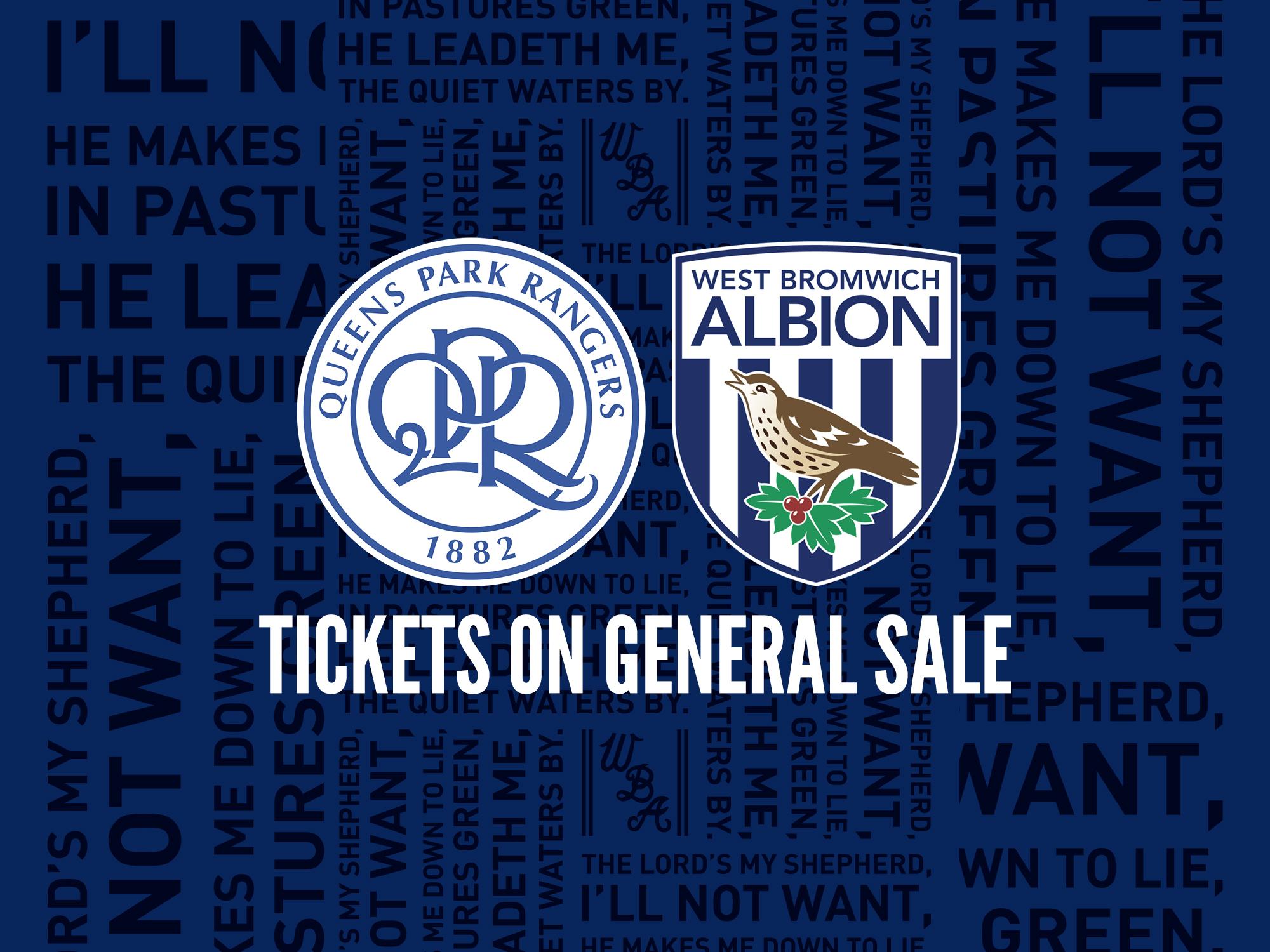 Limited number of general sale tickets remain for QPR | West Bromwich ...