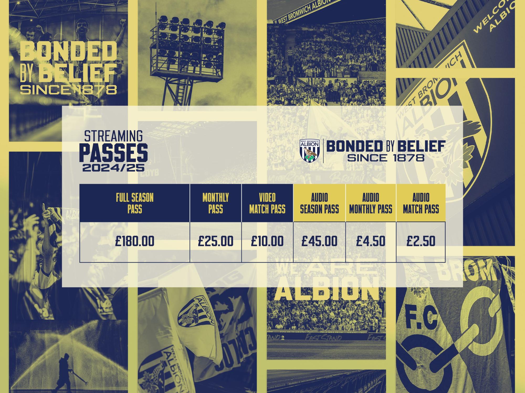 WBA TV Matchday Information | West Bromwich Albion