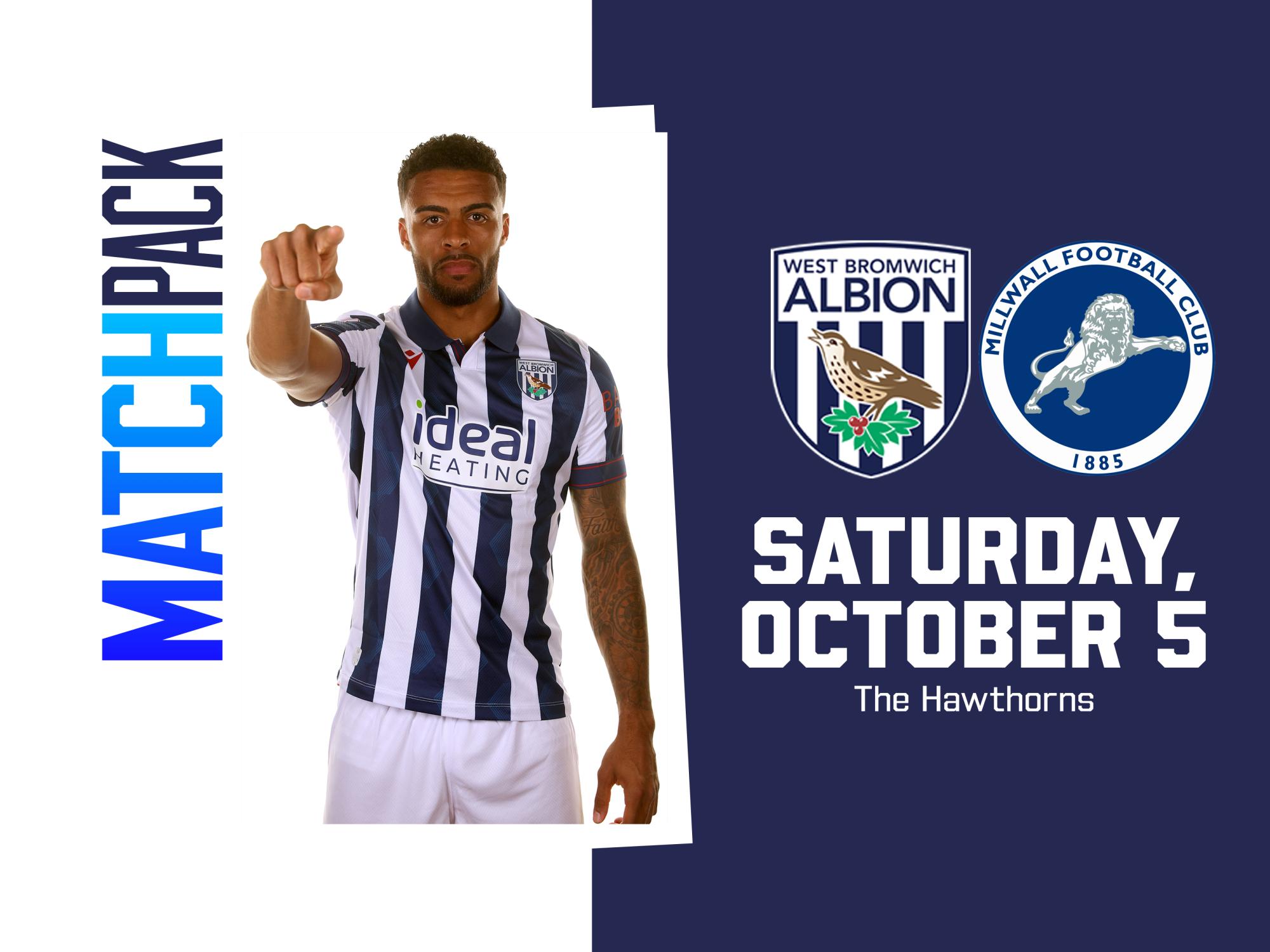 Albion v Millwall | Match Pack | West Bromwich Albion