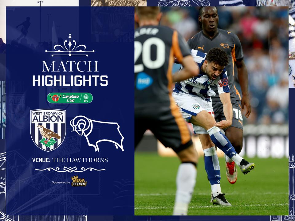 Carabao Cup Match Highlights | Albion 1-1 Derby County (P) | West Bromwich Albion