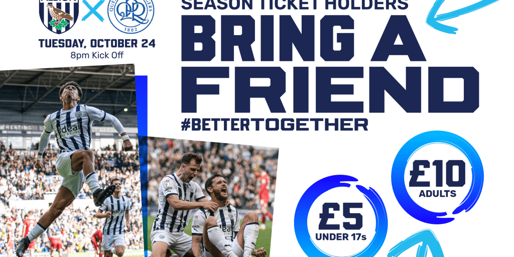 Special ticket offer for QPR clash | West Bromwich Albion