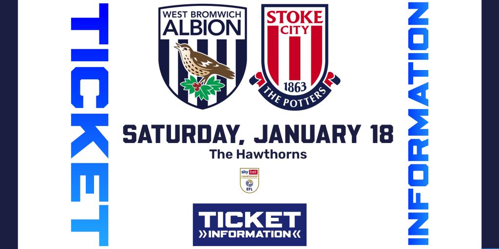Ticket info for Hawthorns clash with Stoke City | West Bromwich Albion