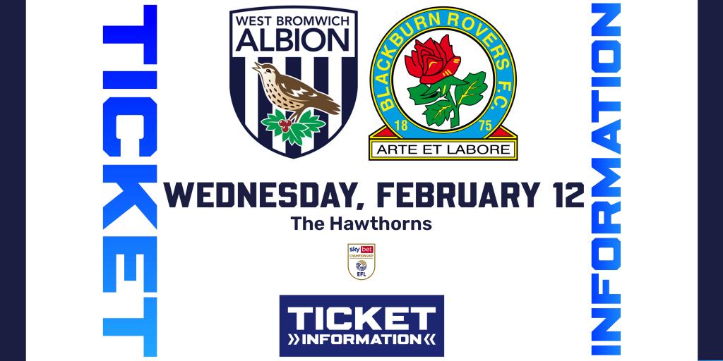 Home fixture with Blackburn on general sale | West Bromwich Albion