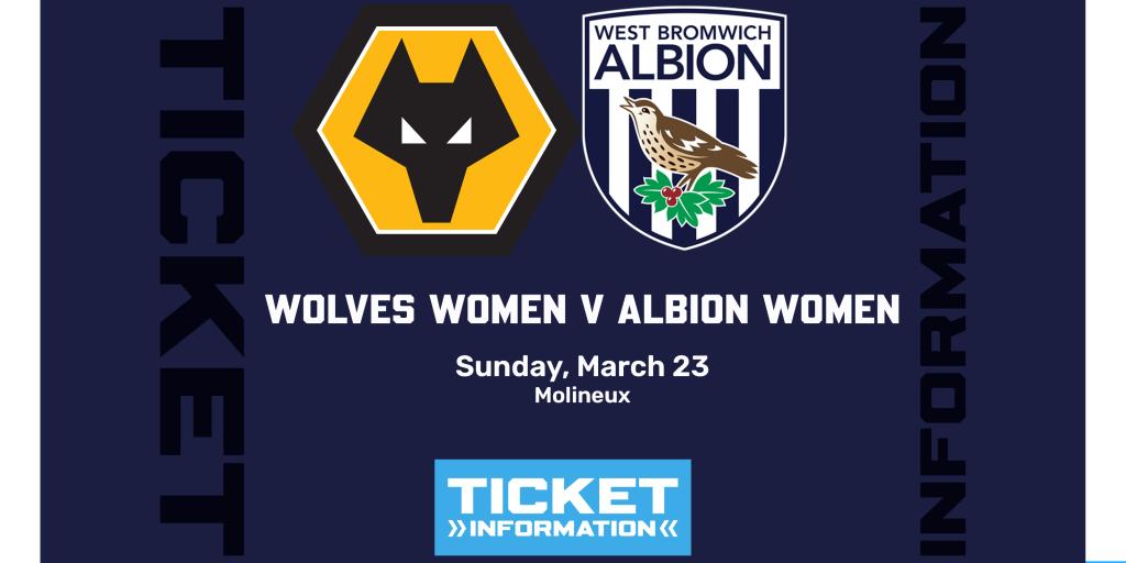 Albion Women Ticket Info | Wolves (A) | West Bromwich Albion